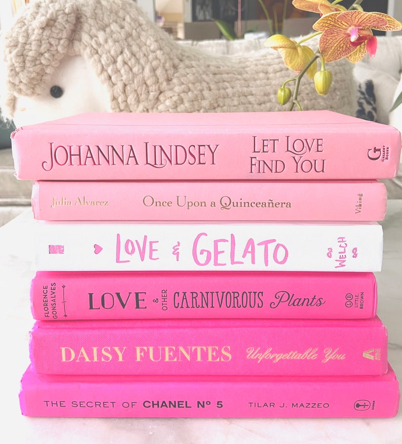 FIVE BOOK LISTING ....pale Pink 2 Shocking Pink 2 & - Etsy