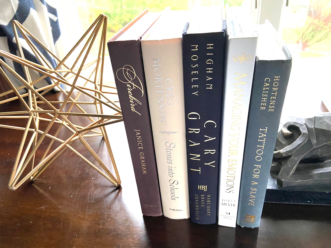 MASCULINE Decorative BOOK SET - 5 Neutral Books for Home Staging ...