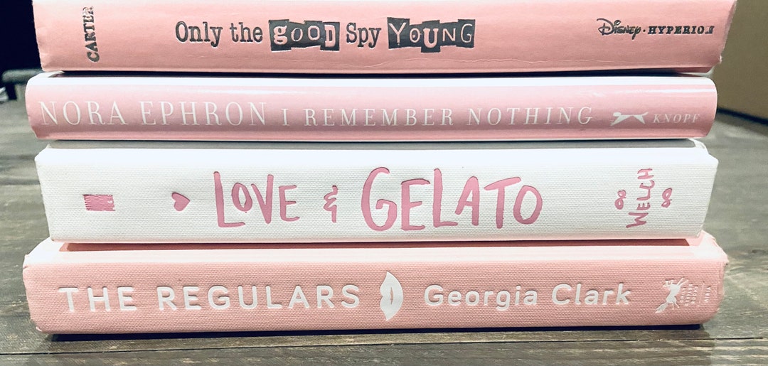 LIGHT PINK DECORATIVE Books . 4 Delicate Sweet Pink Books for Home ...