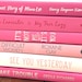 CUSTOM 10 Book Pale Pink White & Fushia Book Set - Etsy