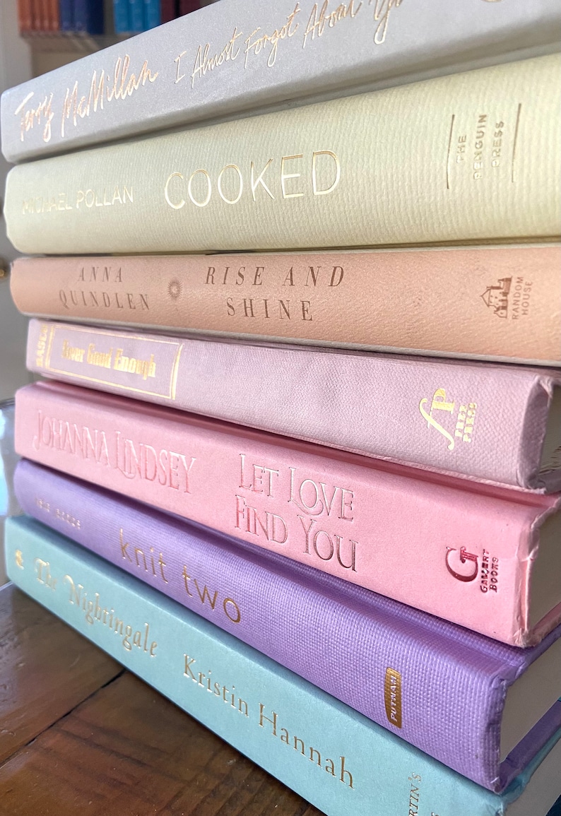 PASTEL SHERBET Book Set 7 Dreamy Books in Shades of Pastel. - Etsy