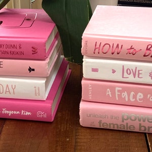 CUSTOM 3 Book Pale Pink White & Fushia Book Set… You Pick 3! - Etsy