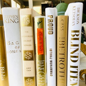 GOLD & WHITE BOOKS - Decorative Books - Bold Gold - Neutral Gold ...