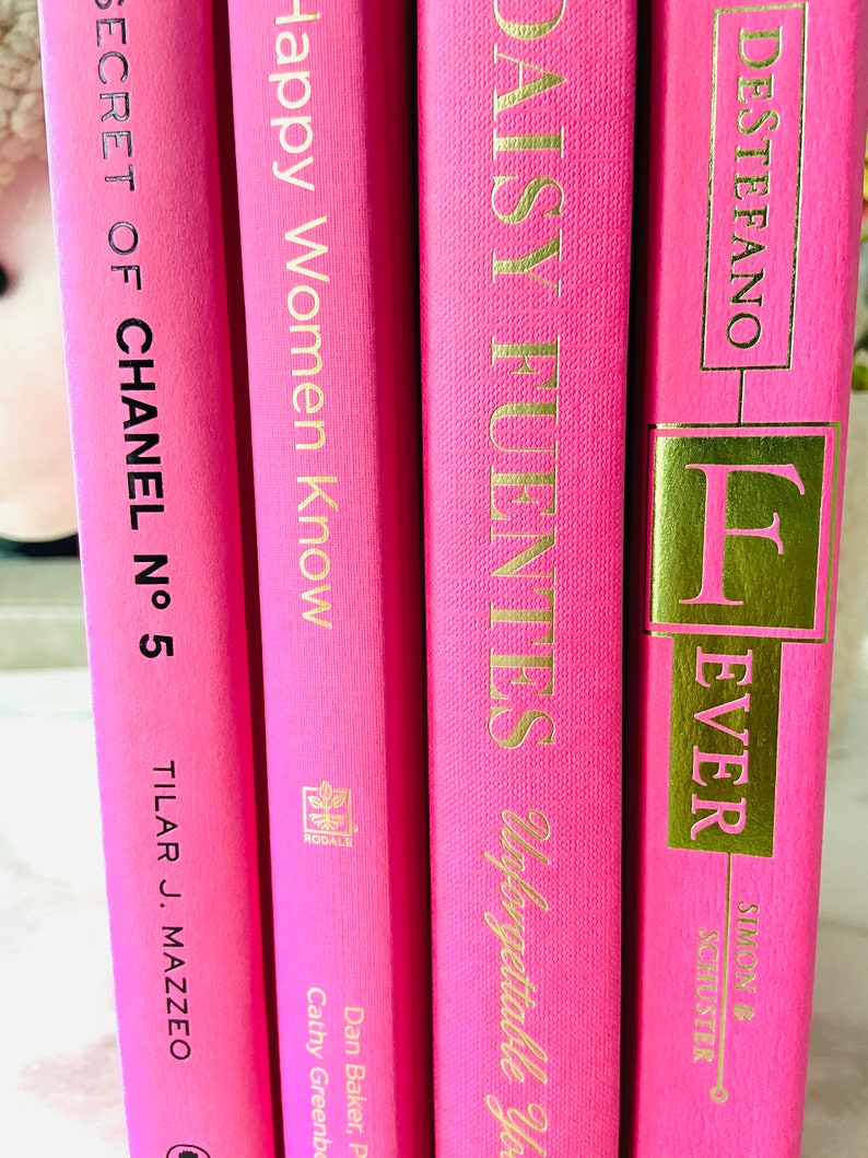 PALE or SHOCKING PINK Books for Decorating Pick One Set of 4 - Etsy