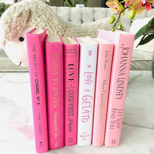 PALE or SHOCKING PINK Decorative Books Pick One Set of 3 Pale - Etsy