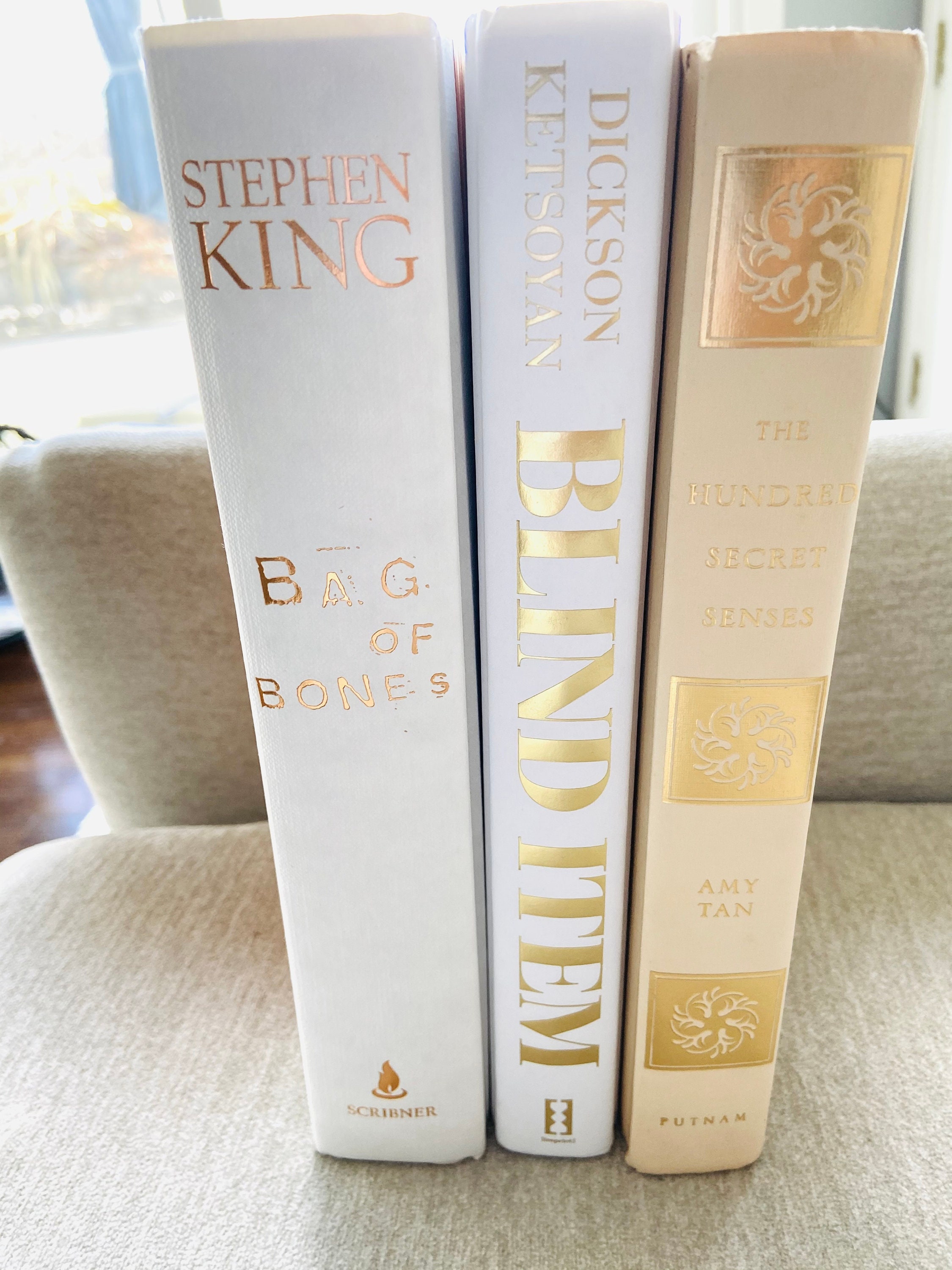 WHITE & GOLD BOOKS Decorative Books to Accent Your Home. - Etsy