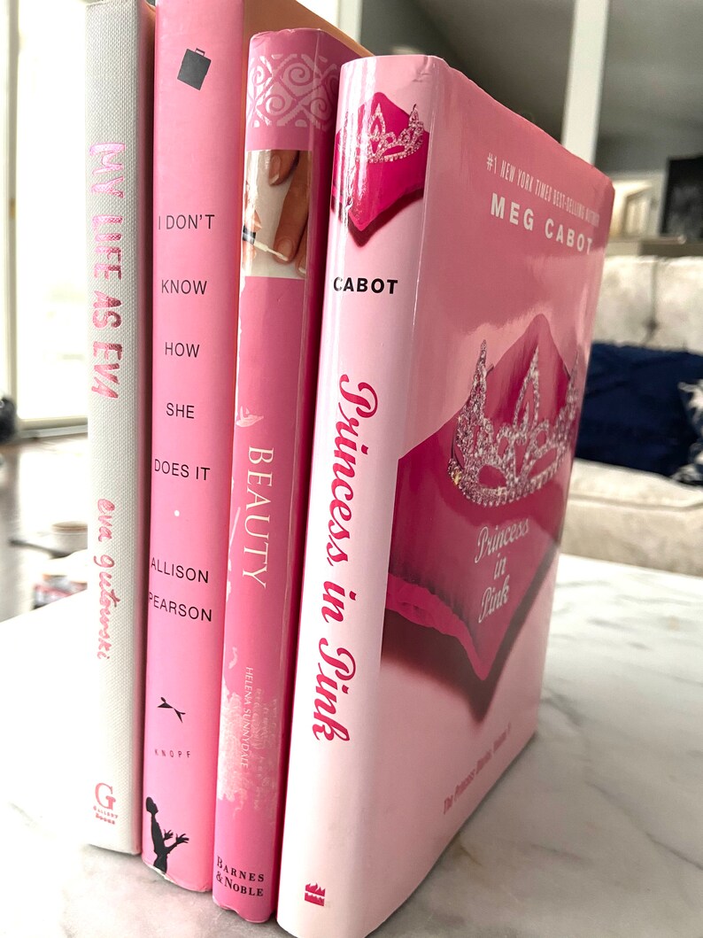 ROSE PINK Decorative Books . 4 HOT Pink Books for Home Staging ...