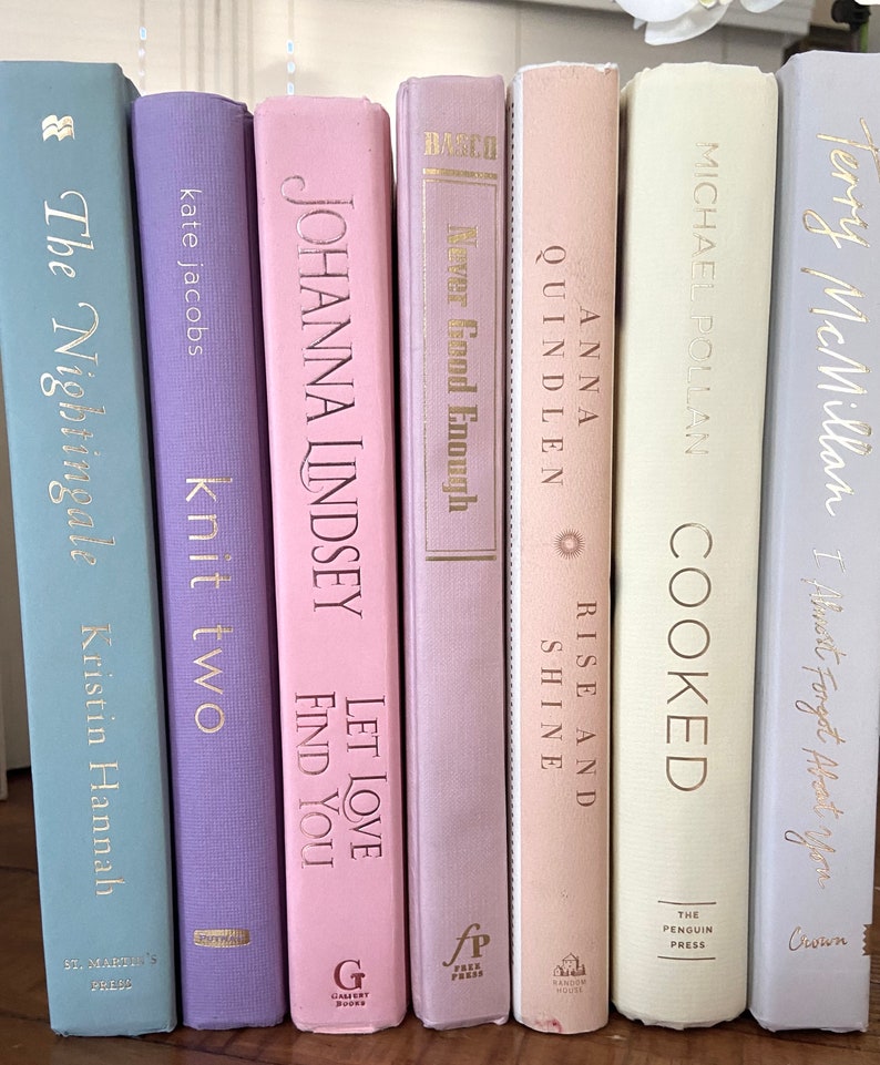PASTEL SHERBET Book Set 7 Dreamy Books in Shades of Pastel. - Etsy