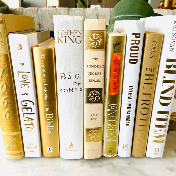White Decorative Books - Etsy