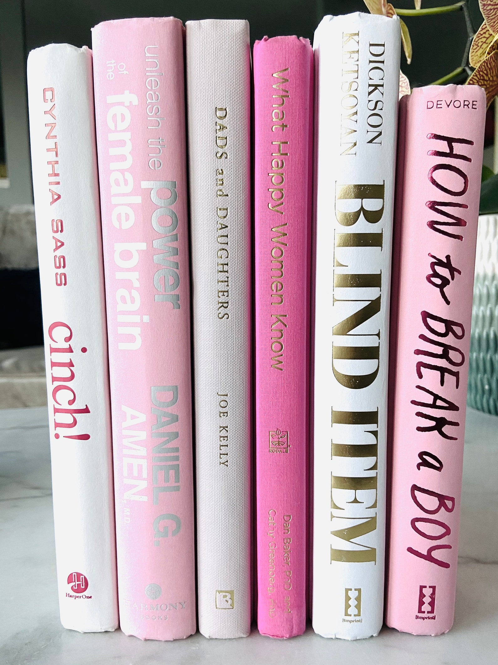 6 PINK BOOKS: 6 COMBO Pink Grey White ...Great for Staging | Etsy