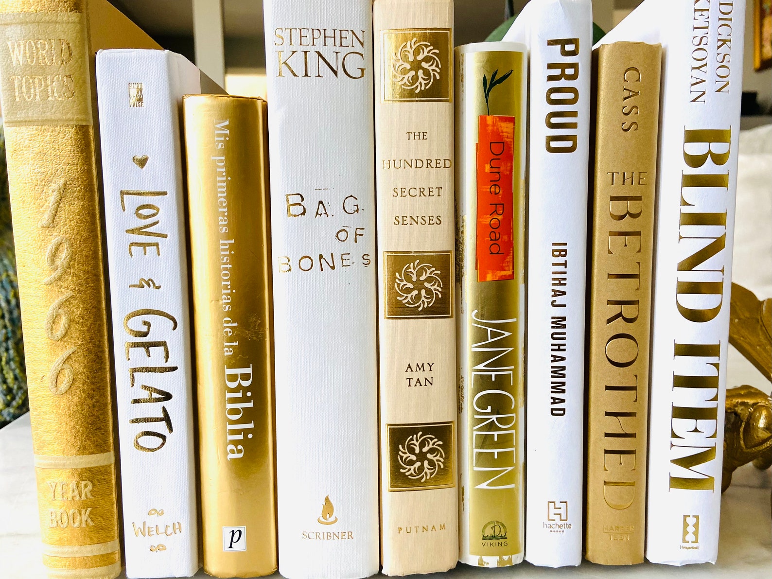 GOLD & WHITE BOOKS Decorative Books Bold Gold Neutral - Etsy