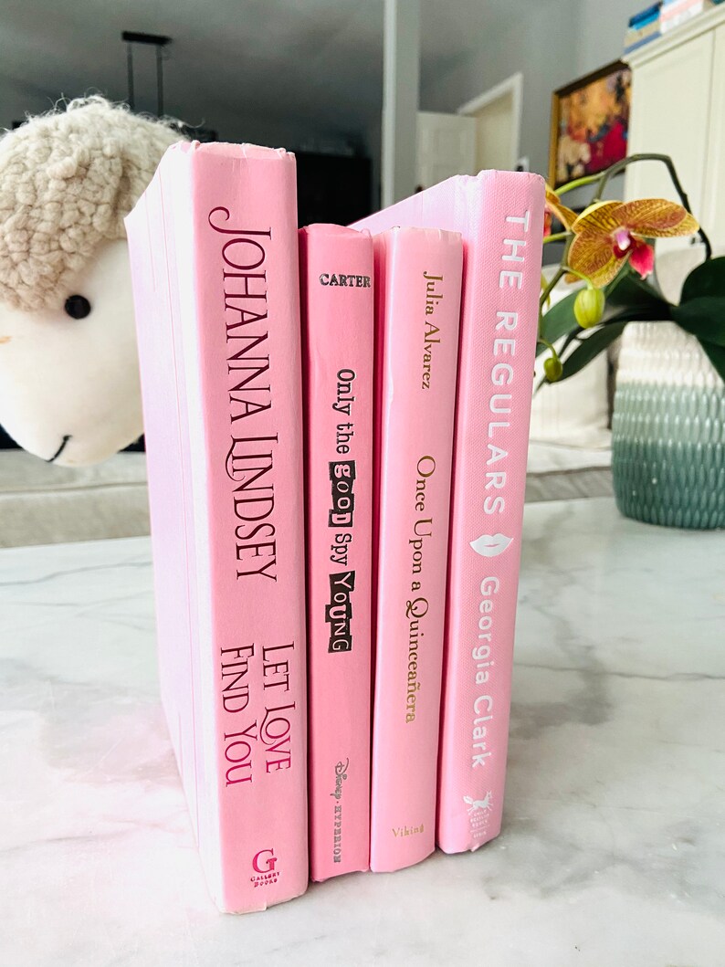 PALE or SHOCKING PINK Books for Decorating Pick One Set of 4 - Etsy