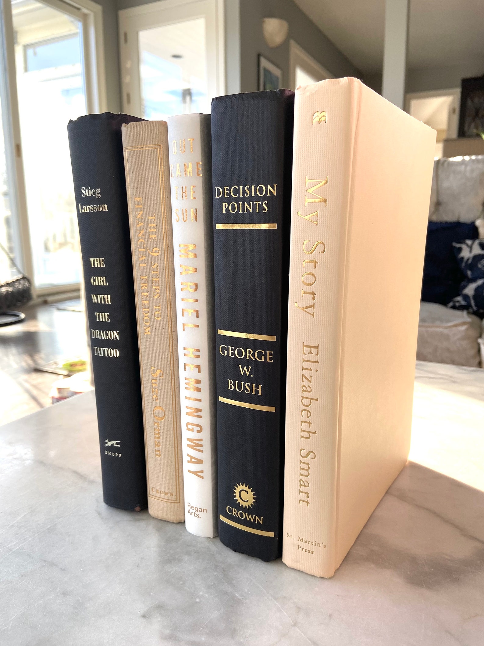 DECORATIVE 5 BOOK SET Black/tan/white Decorative Book Bundle, for ...