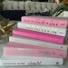 6 PINK BOOKS: 6 COMBO Pink Grey White ...great for Staging - Etsy