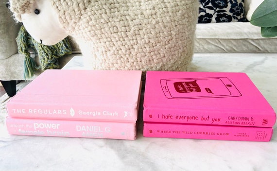 PALE or SHOCKING PINK Books for Decorating Pick One Set of 2 - Etsy