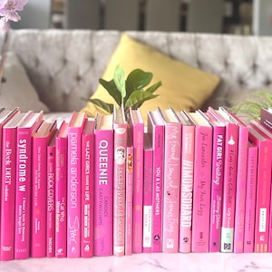 PINK Books PICK ANY 3 ! Dark Pink , Shocking or Rose Pink Decorative ...