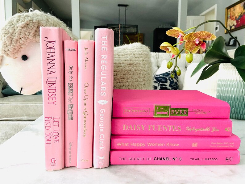 PALE or SHOCKING PINK Books for Decorating Pick One Set of 4 - Etsy