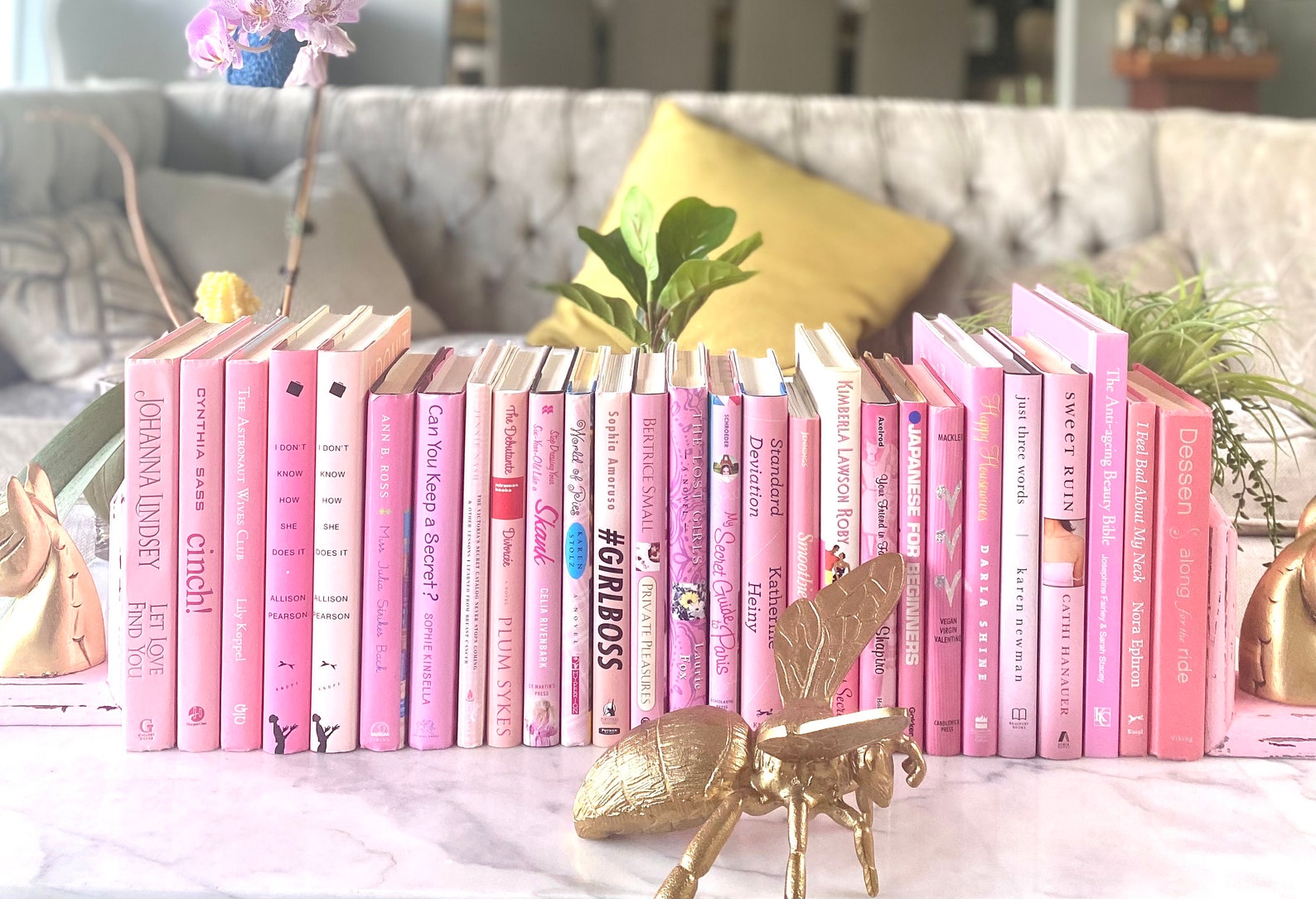 PINK Books PICK ANY 3 Light Pink , Blush or Pale Pink Decorative Books ...
