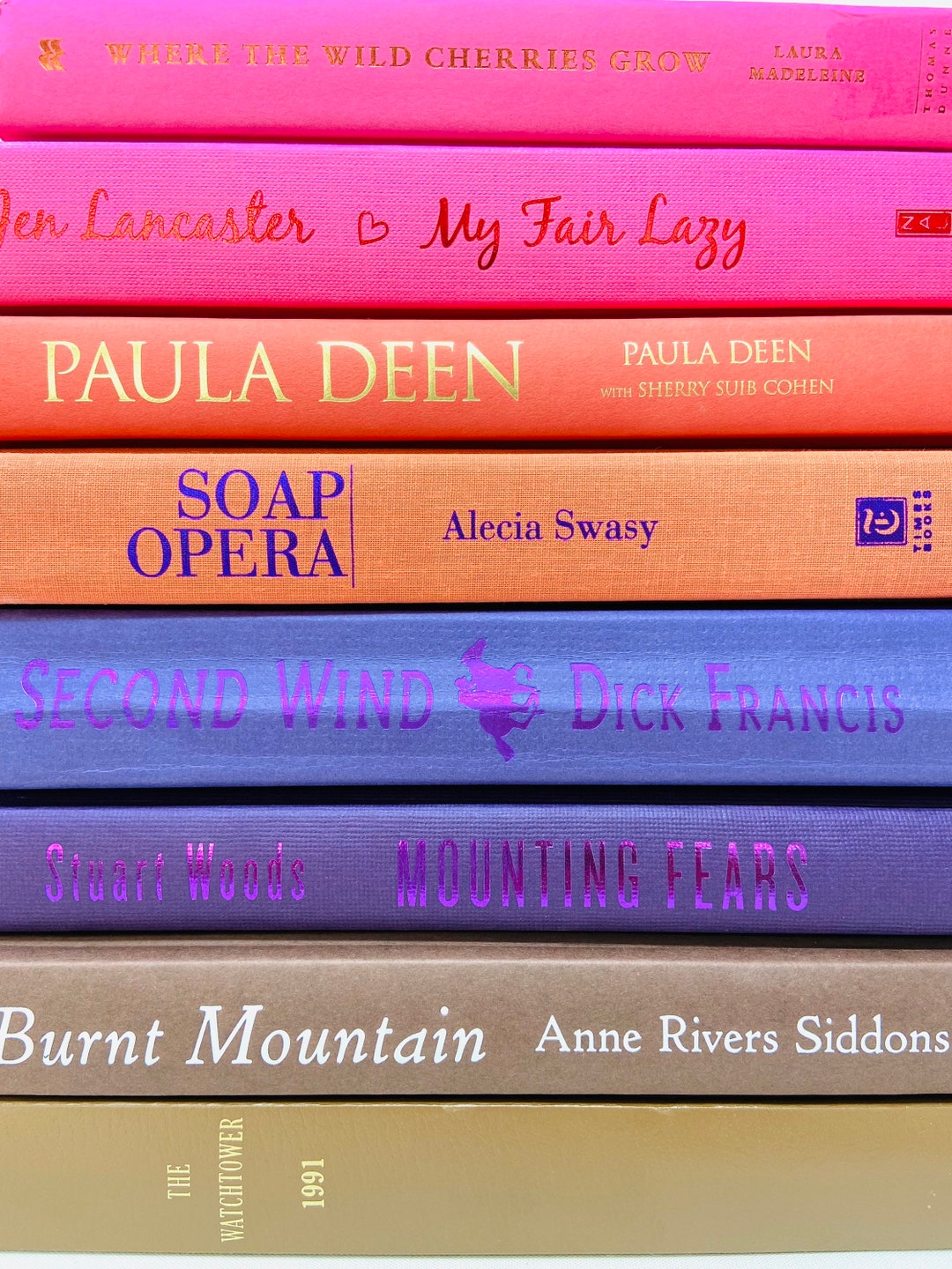 Pretty Books Decorator Books for Shelf or Bookcase Ombré Sunset Books ...