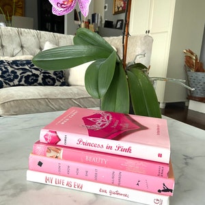 ROSE PINK Decorative Books . 4 HOT Pink Books for Home Staging ...