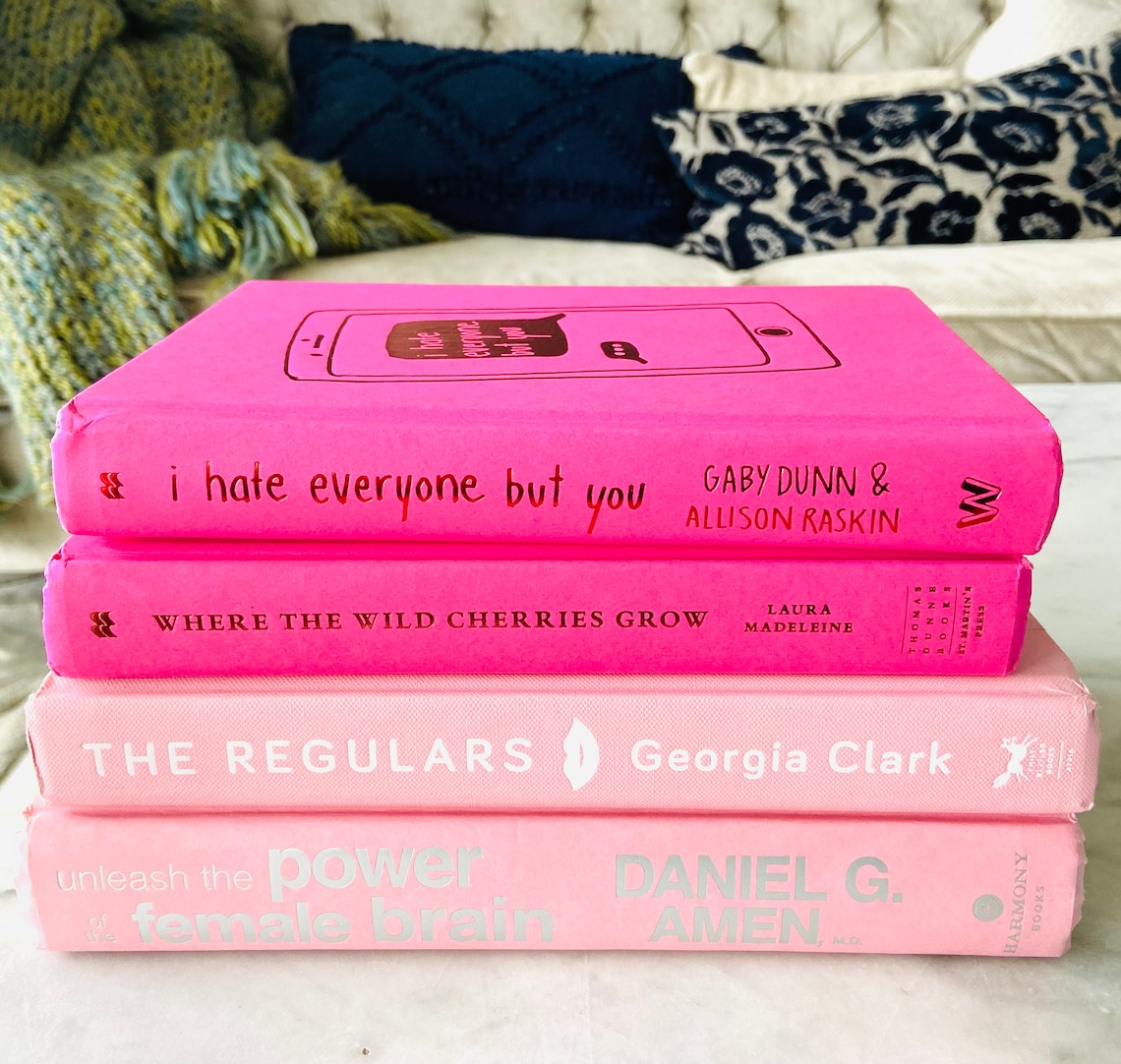 PALE or SHOCKING PINK Books for Decorating Pick One Set of 2 | Etsy