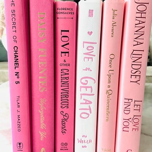 FIVE BOOK LISTING ....pale Pink ( 2 ) Shocking Pink ( 2 ) & White ( 1 ...