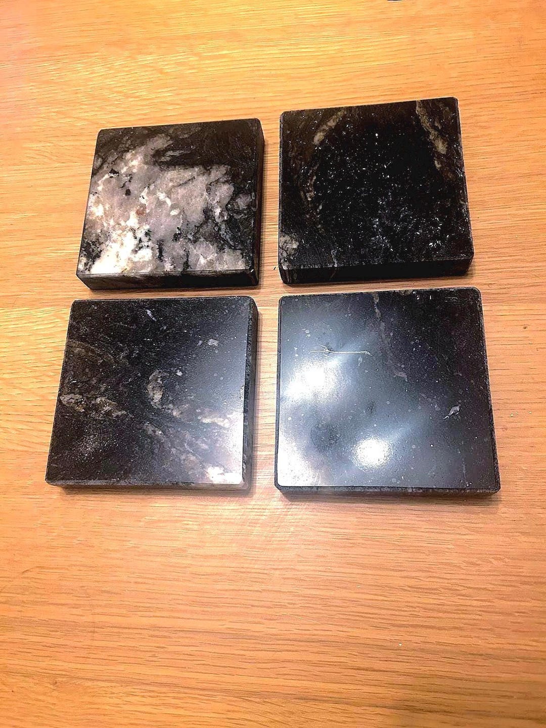 A Set of 4 Solid Granite Cup Coasters - Etsy