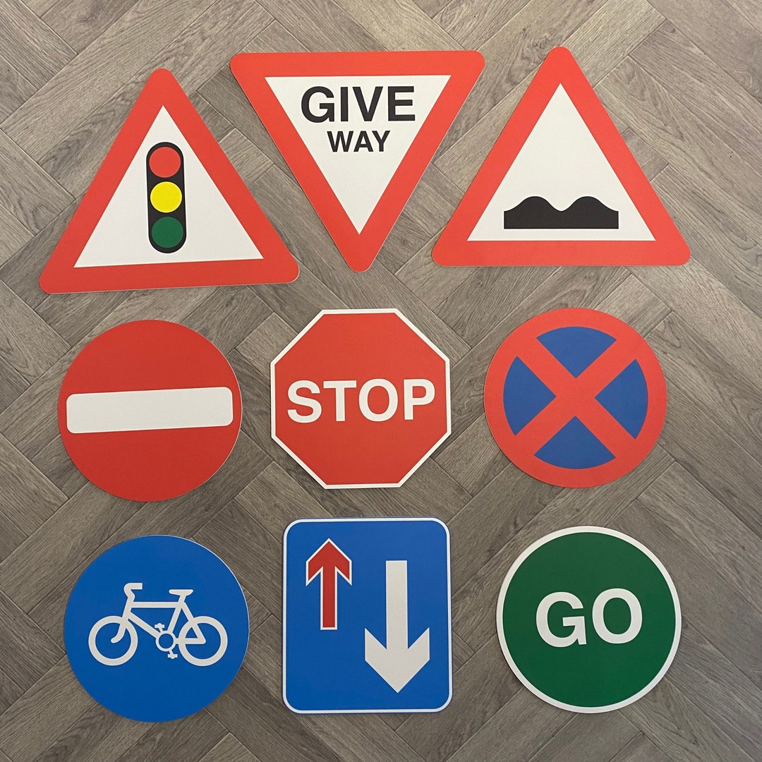 British Road Signs 9pk - Etsy