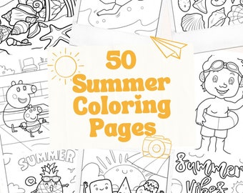 My Summer Coloring Book - Etsy