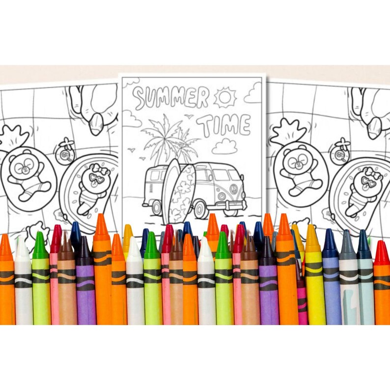50 Summer Coloring Pages, Kids Summer Coloring Pages, Summer Coloring ...