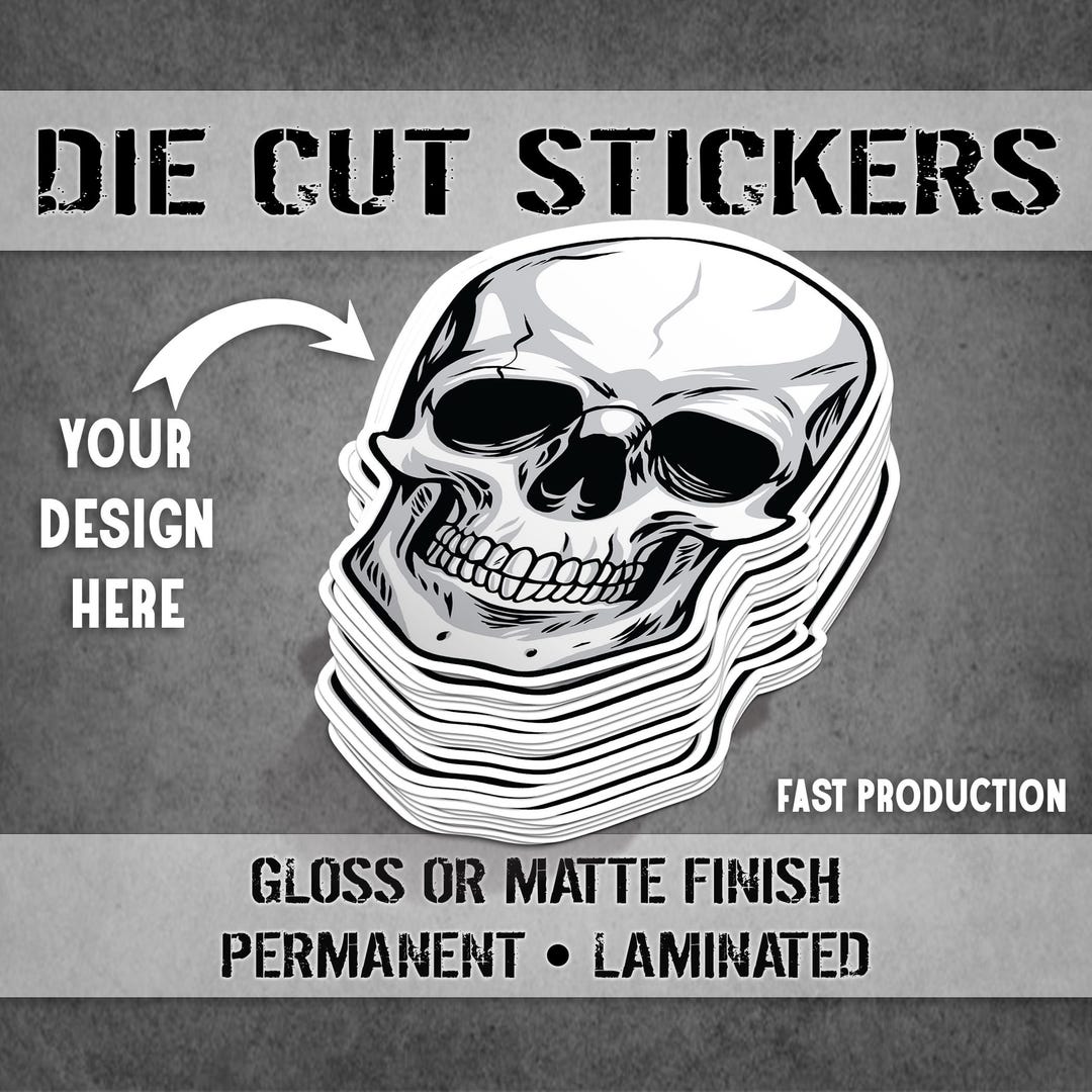 Custom Die Cut Vinyl Stickers | Gloss or Matte | Waterproof, Oilproof ...