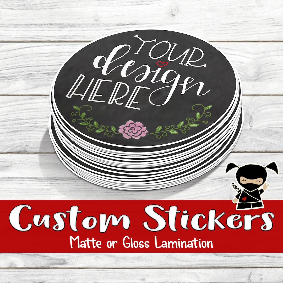 Custom Waterproof and Permanent Die-cut Stickers | Matte or Gloss ...