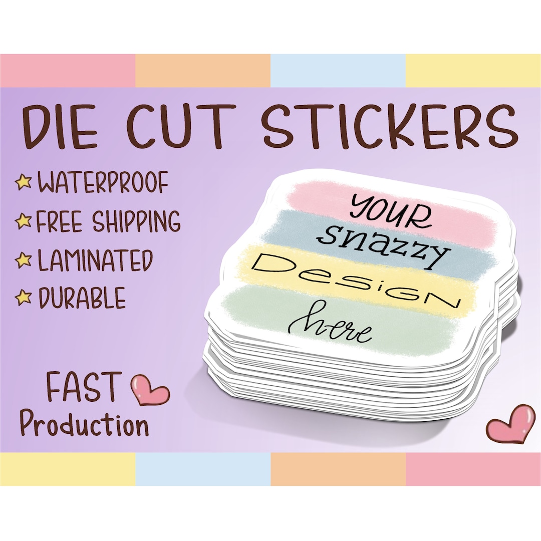 Custom Stickers, Premium Vinyl Waterproof Stickers + UV Gloss or Matte ...