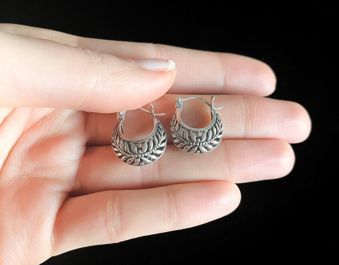 925 Sterling Silver Filigree Earring, Handmade Vintage Filigree,silver ...