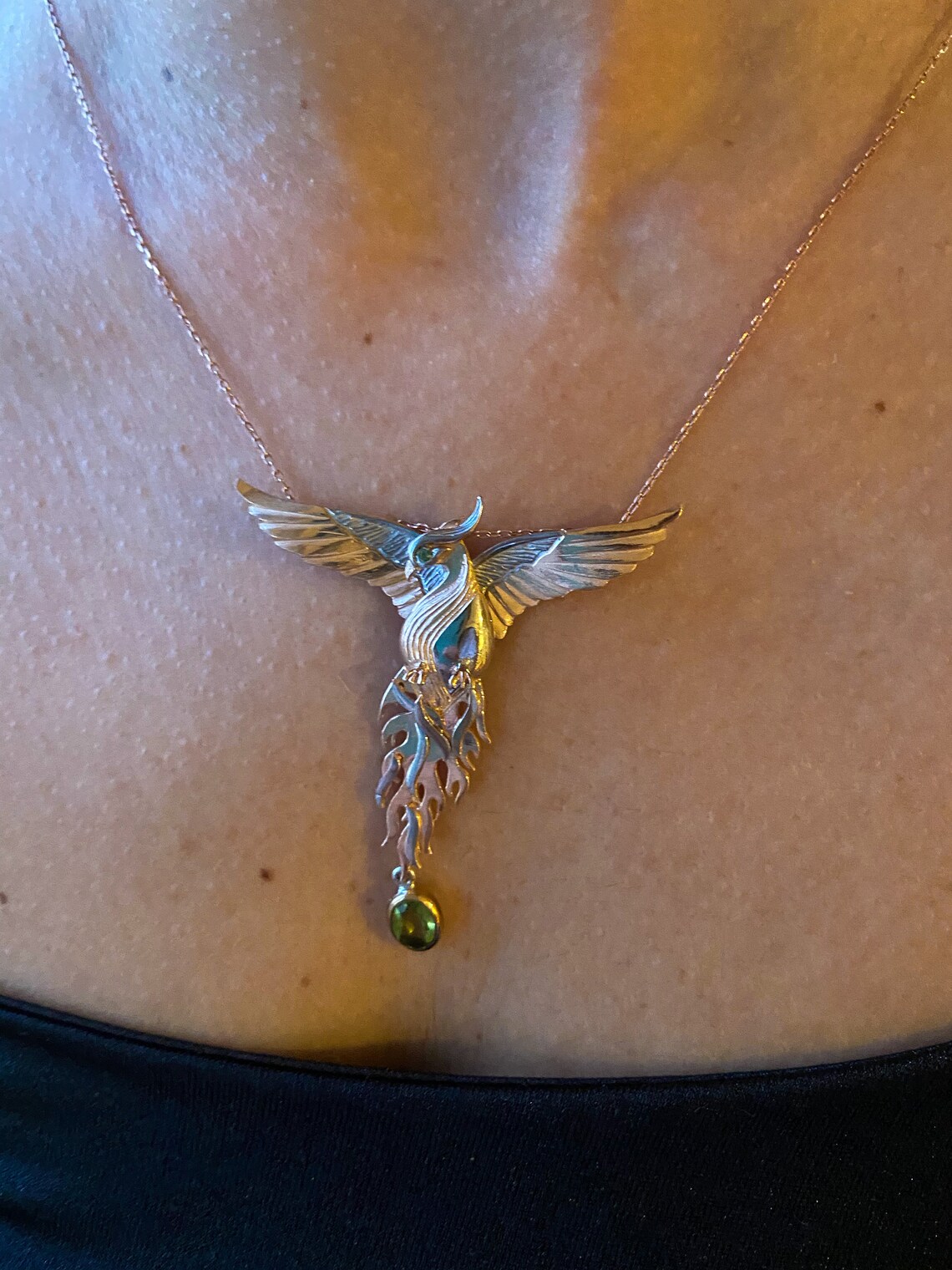 Peridot Gemstone Emerald Eye Fire Bird Phoenix 925 Sterling - Etsy
