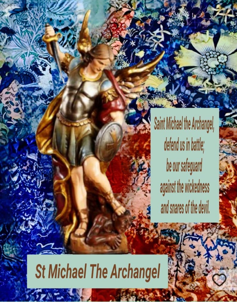 8x10 St Michael the Archangel Matte Giclee Print Home Decor - Etsy