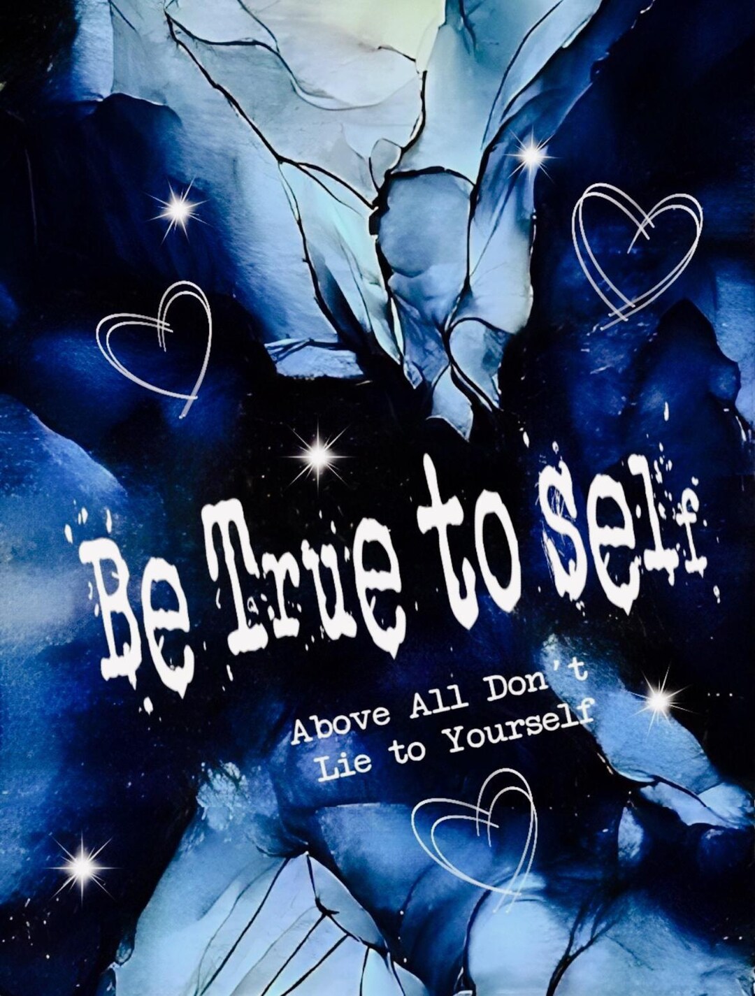 8x10 Inspirational Saying Dark Blue Giclee Matte Print Unframed - Etsy
