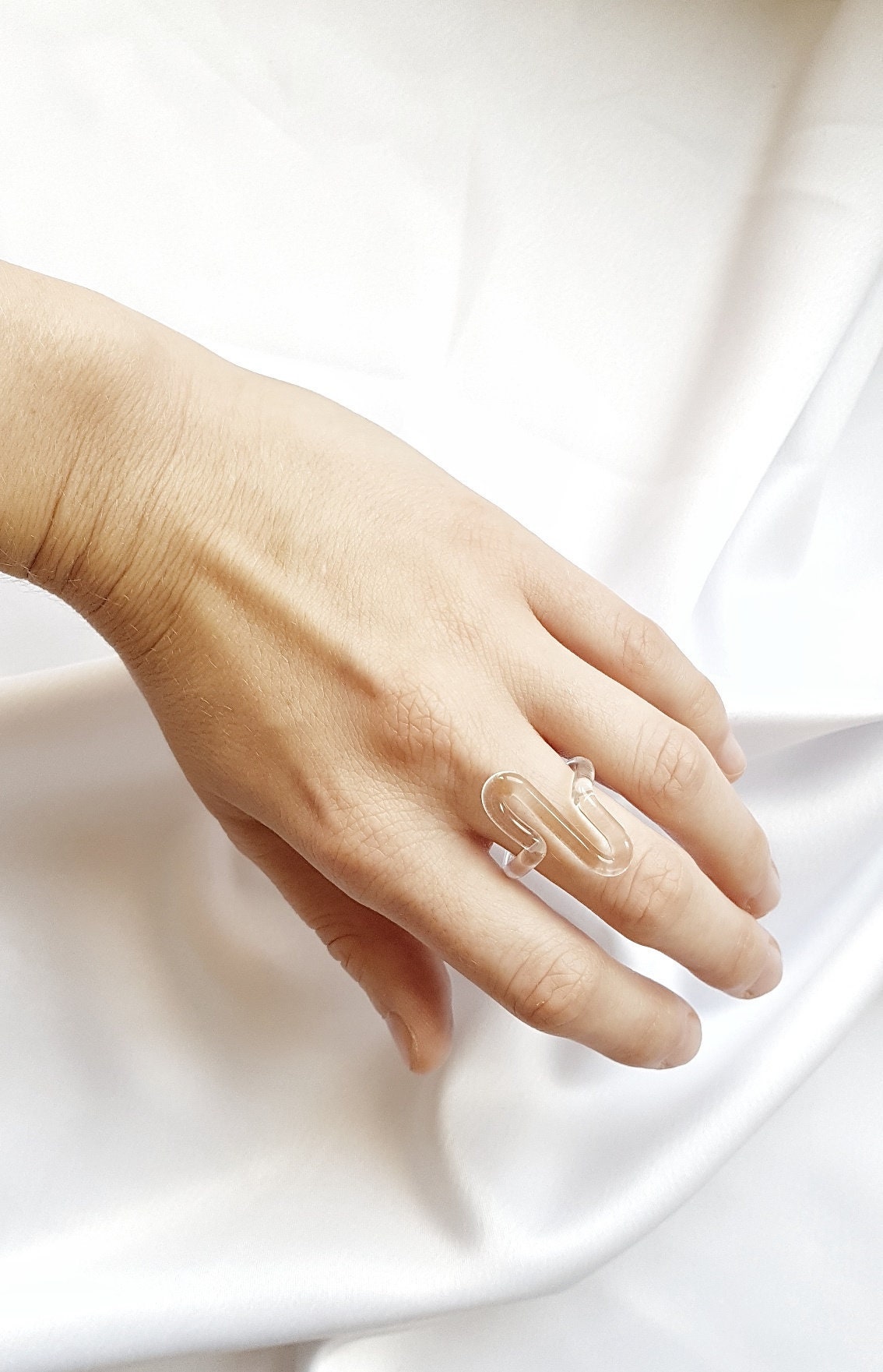 Gorgeous Glass Ring Minimalist and Simple Elegant Ring - Etsy