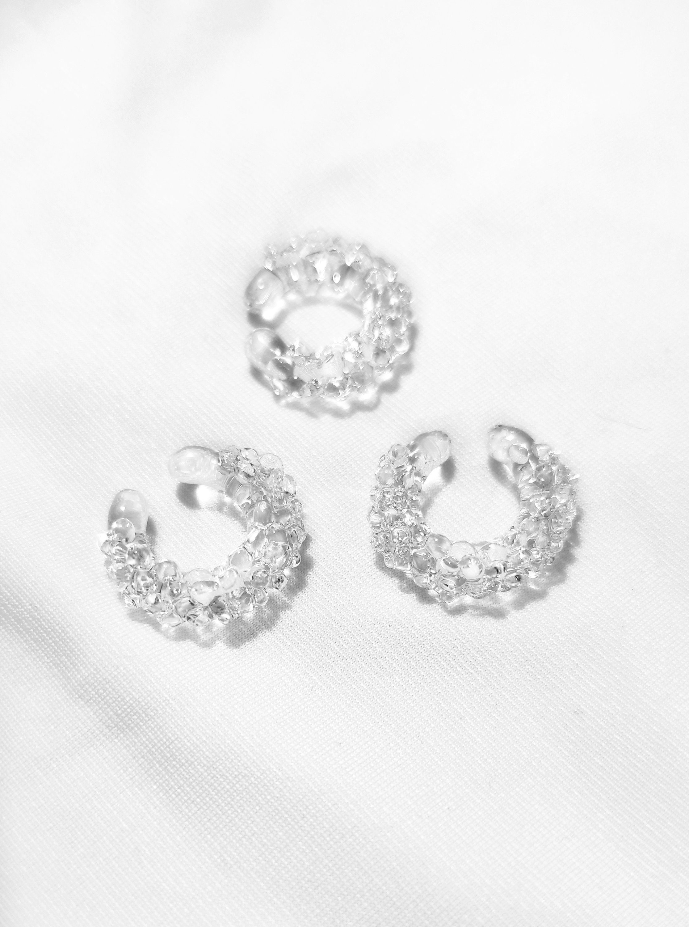 Gorgeous Glass Ear Cuff Minimalist and Simple Elegant - Etsy