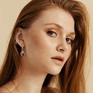 Glass Ear Cuff, No Piercing Earring, Clear Glass Ear Cuff, Minimalism ...