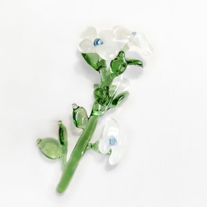 Tiny Glass Bouquet of Flowers, Glass Sculpture, Message in a Bottle ...