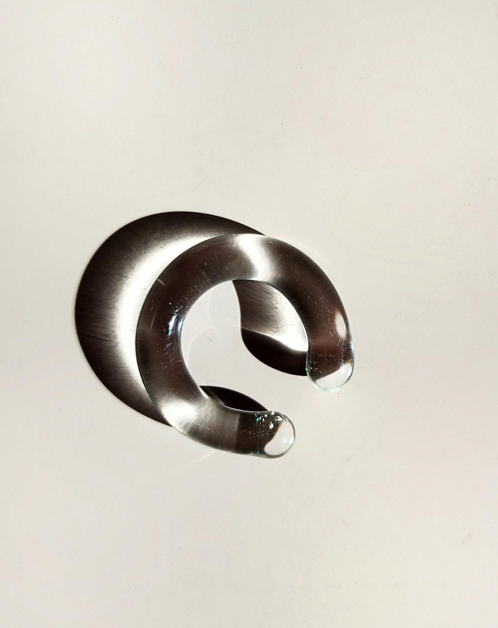 Clear or White Glass Ear Cuff, No Piercing Earring, Clear Glass Ear ...