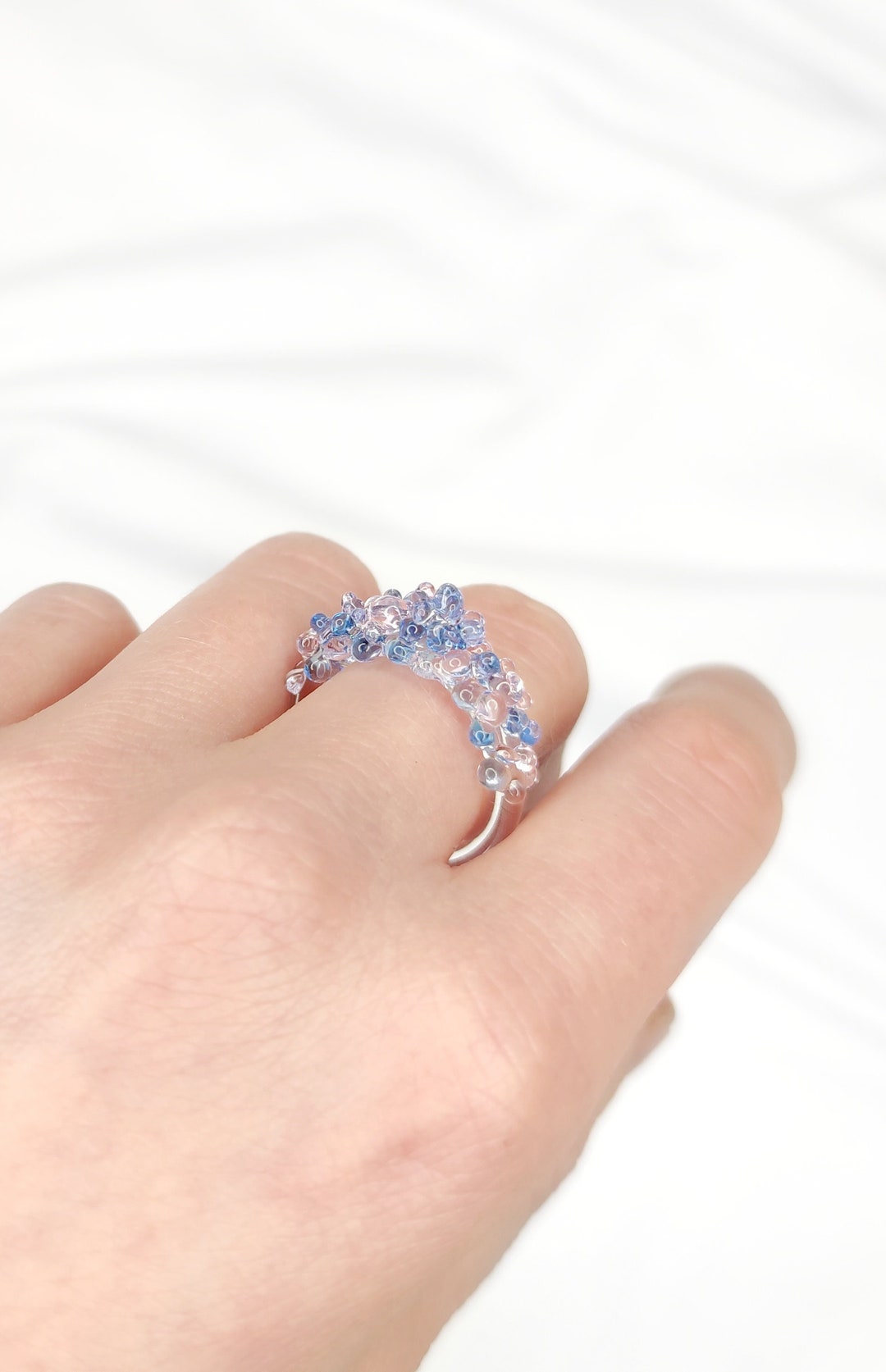 Gorgeous Glass Ring, Minimalist and Simple, Elegant Ring, Lampworking ...