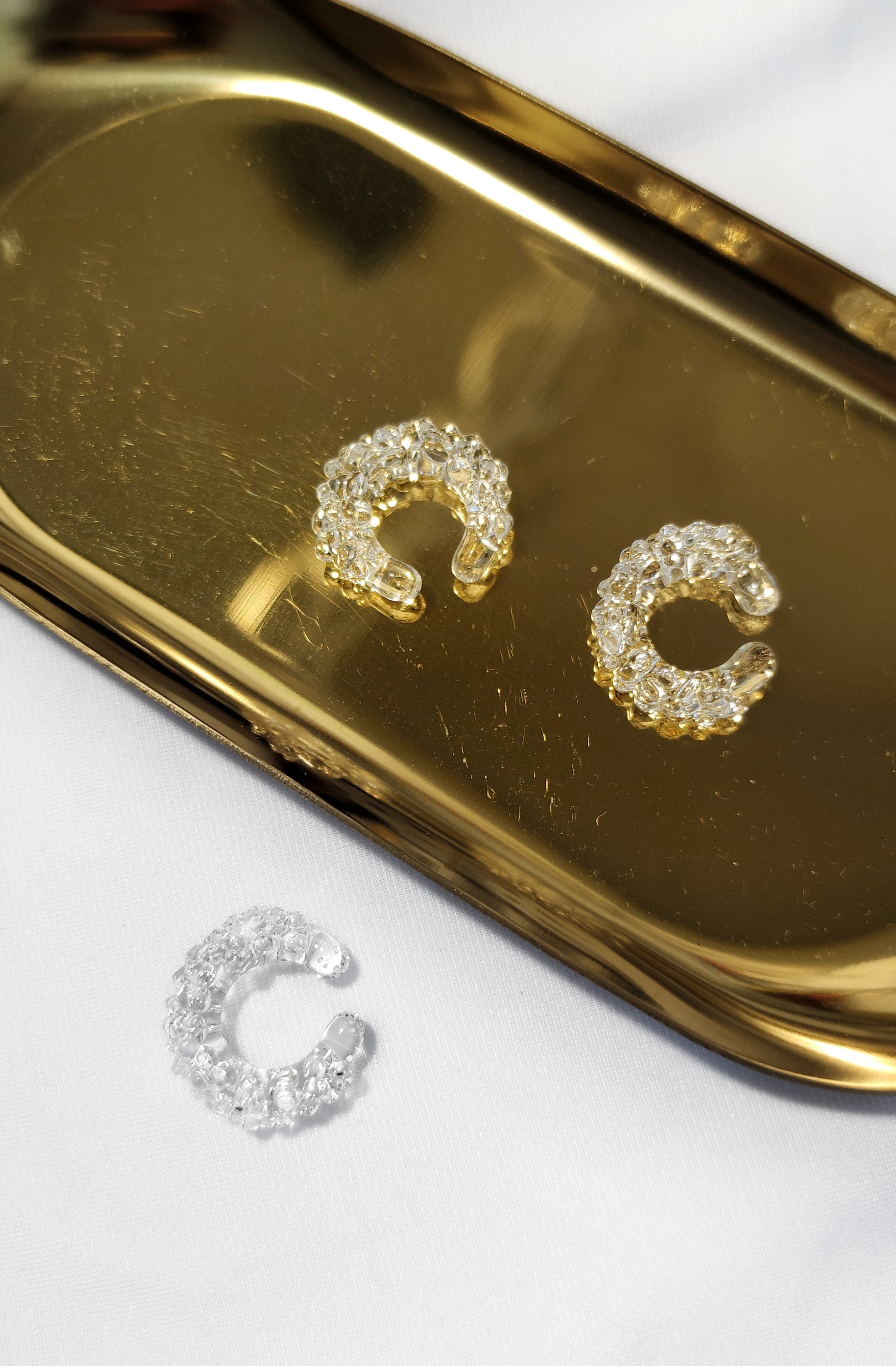 Gorgeous Glass Ear Cuff Minimalist and Simple Elegant - Etsy