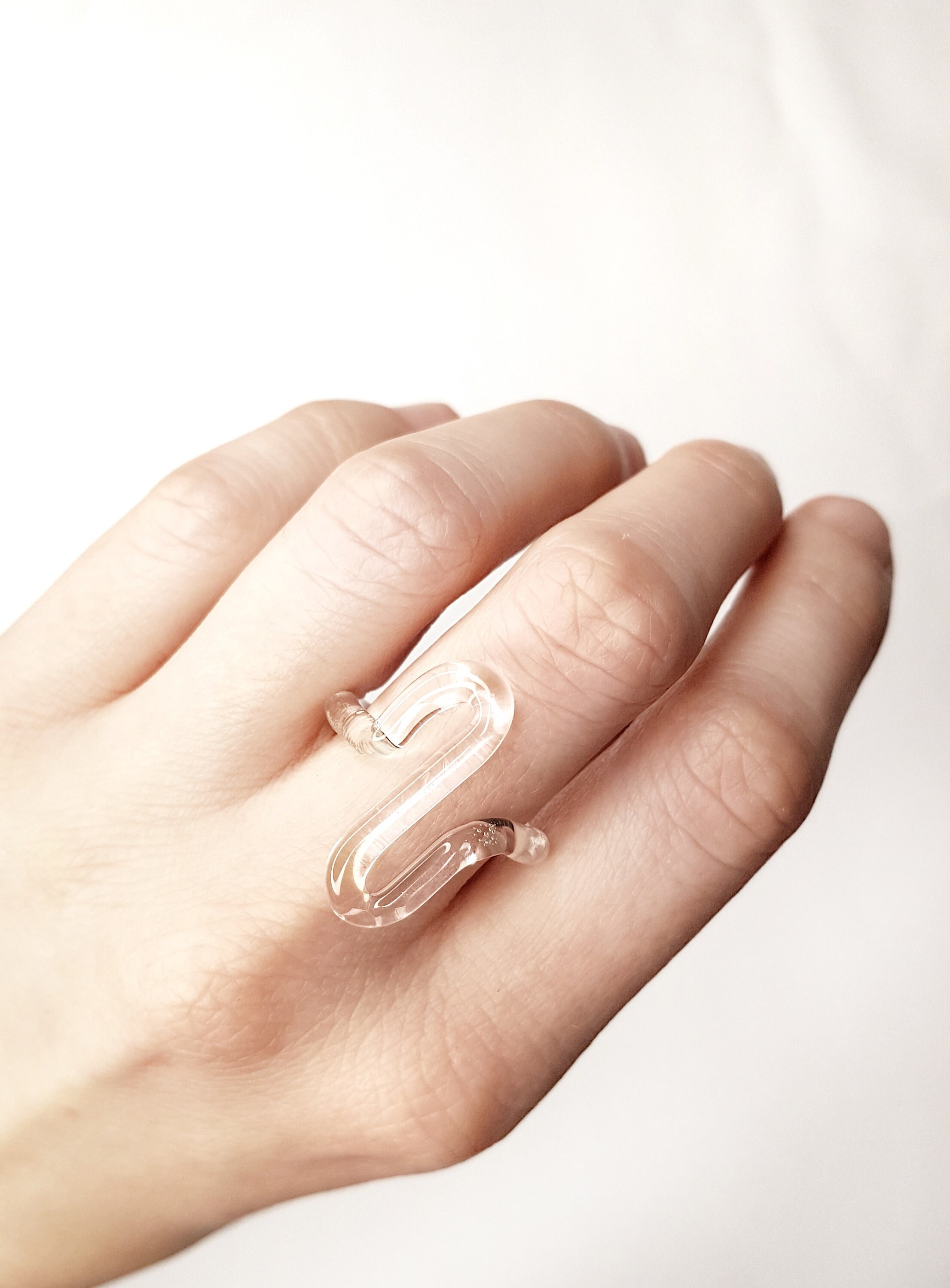 Gorgeous Glass Ring, Minimalist and Simple, Elegant Ring, Lampwork Ring ...