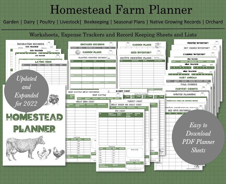 Homestead Farm Planner - Etsy