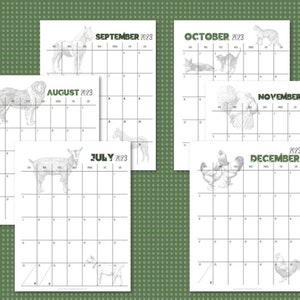 Homestead Farm Theme Printable Calendar 2023 - Etsy