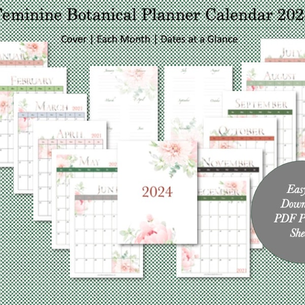 Botanical Planner - Etsy