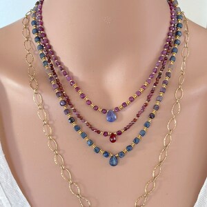 Sapphire and Ruby Necklace / Bracelet - Etsy