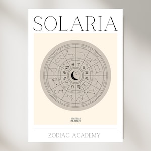 Zodiac Academy | Solaria Wall Art Print | Bookish Art | Book Print ...
